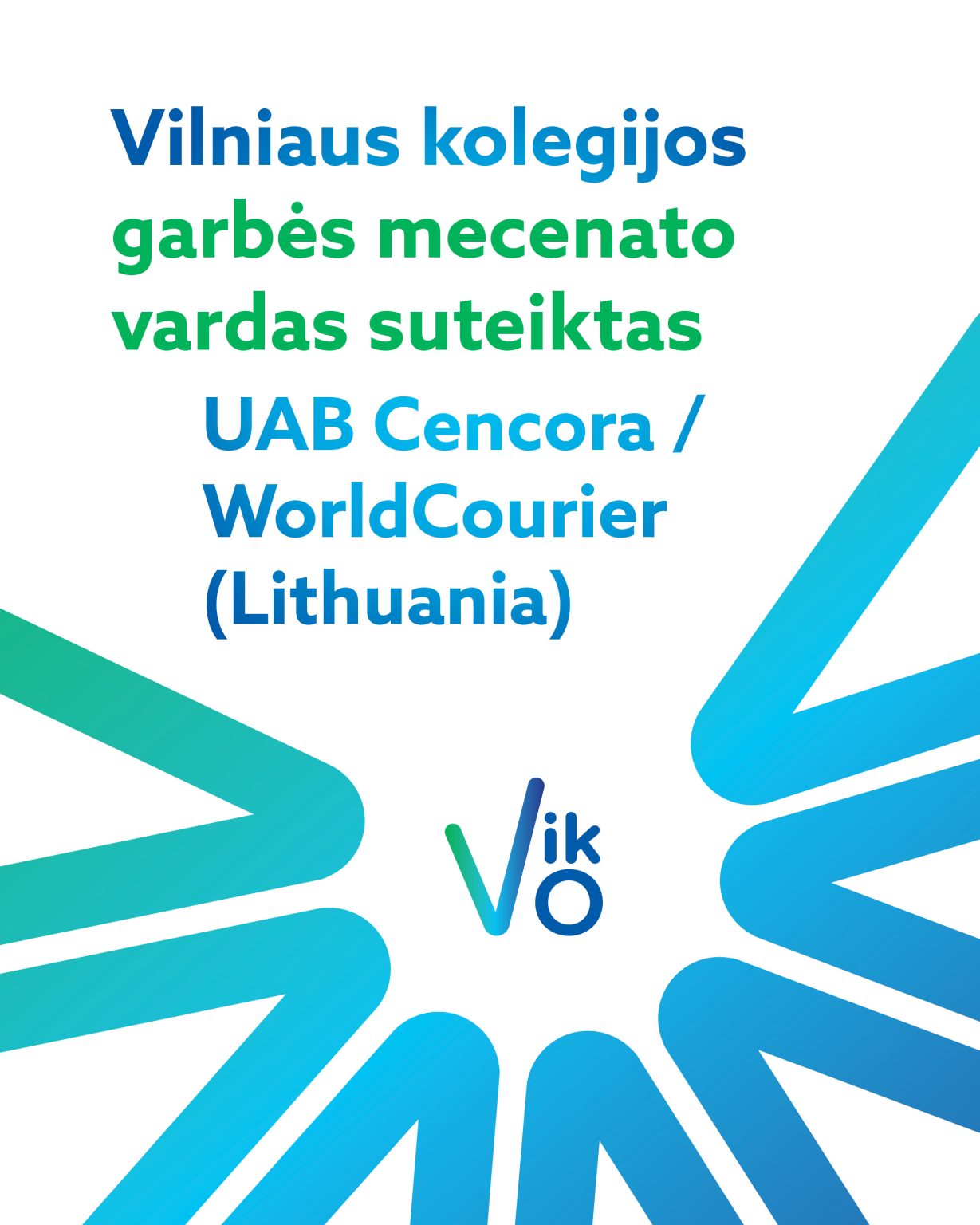 Vilniaus kolegijos mecenato vardas suteiktas socialinei partnerei UAB ...